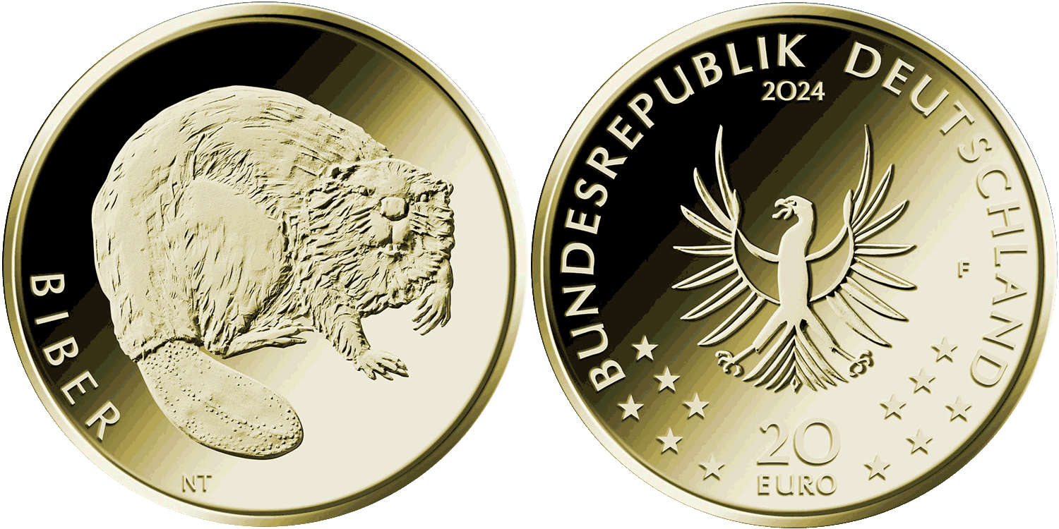 20 Euro Goldmünze Biber - Muenzen.eu