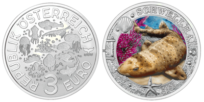 3 Euro Münzen Leuchtende Meereswelten - Serie aus Österreich - Muenzen.eu