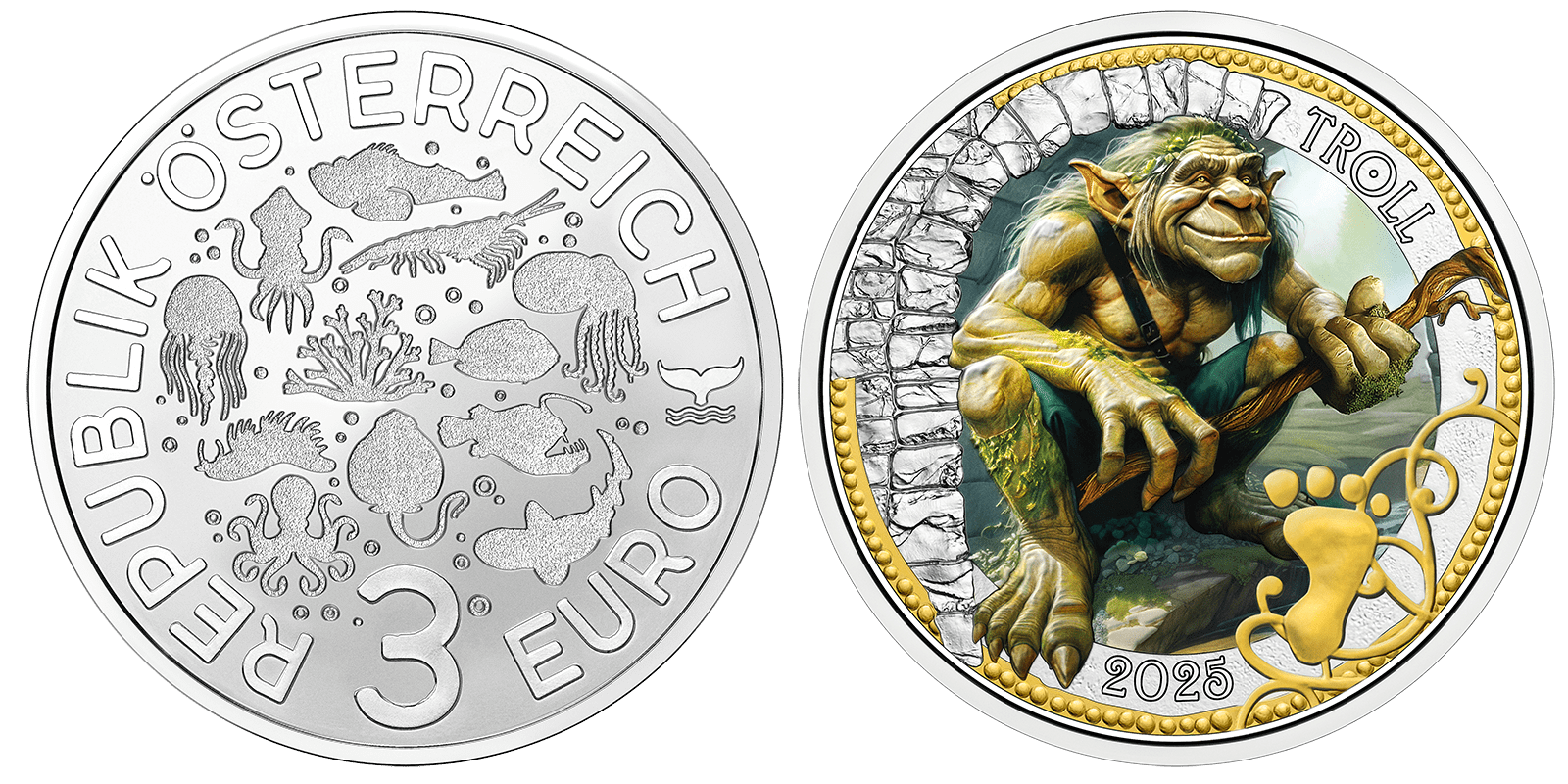 3 Euro Münze Troll - Muenzen.eu